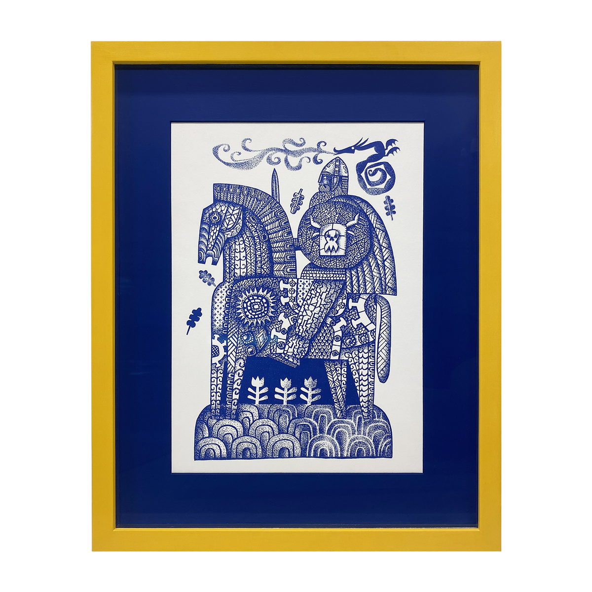 Blue Knight Print – Patrick Ireland Frames