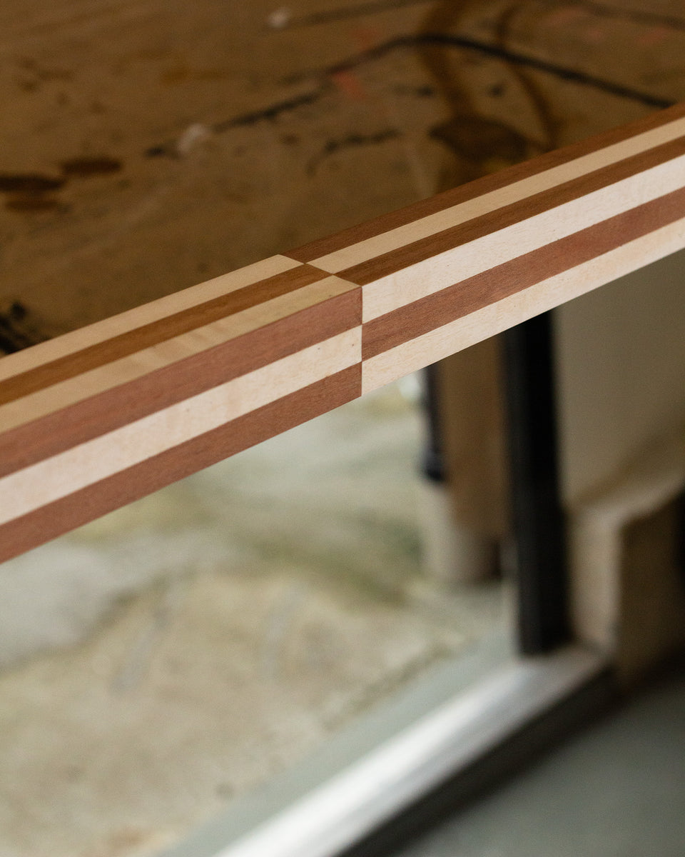 Bespoke Chequered Veneer Mirror – Patrick Ireland Frames