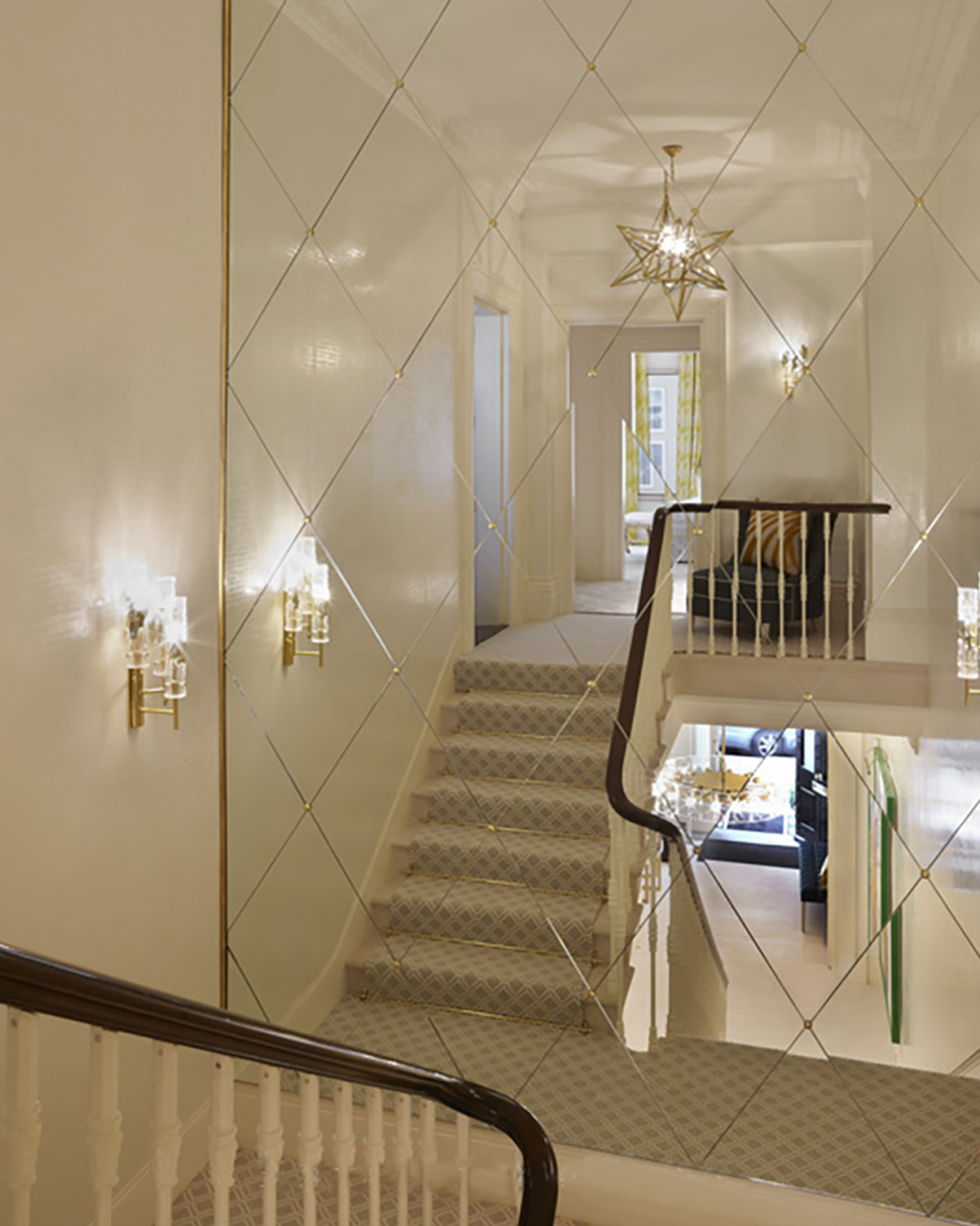 Diamond Pattern Panelled Wall Mirror – Patrick Ireland Frames