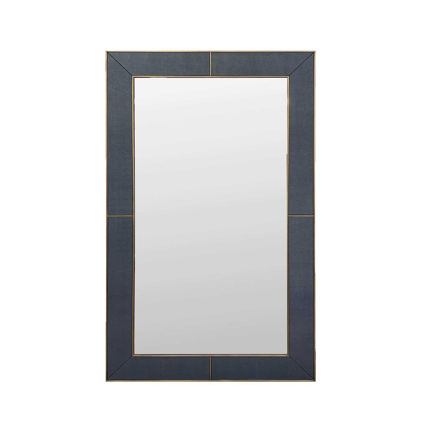 Faux Shagreen and Brass Mirror – Patrick Ireland Frames