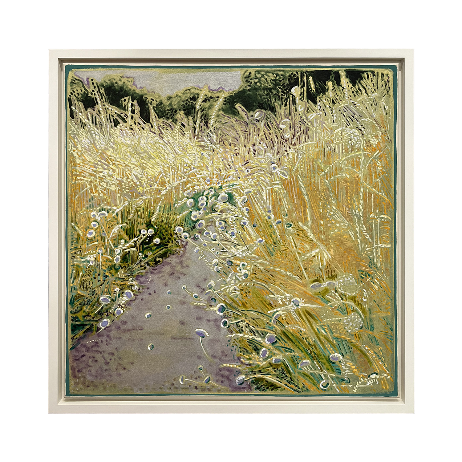 Nadine James Golden Path Painting – Patrick Ireland Frames