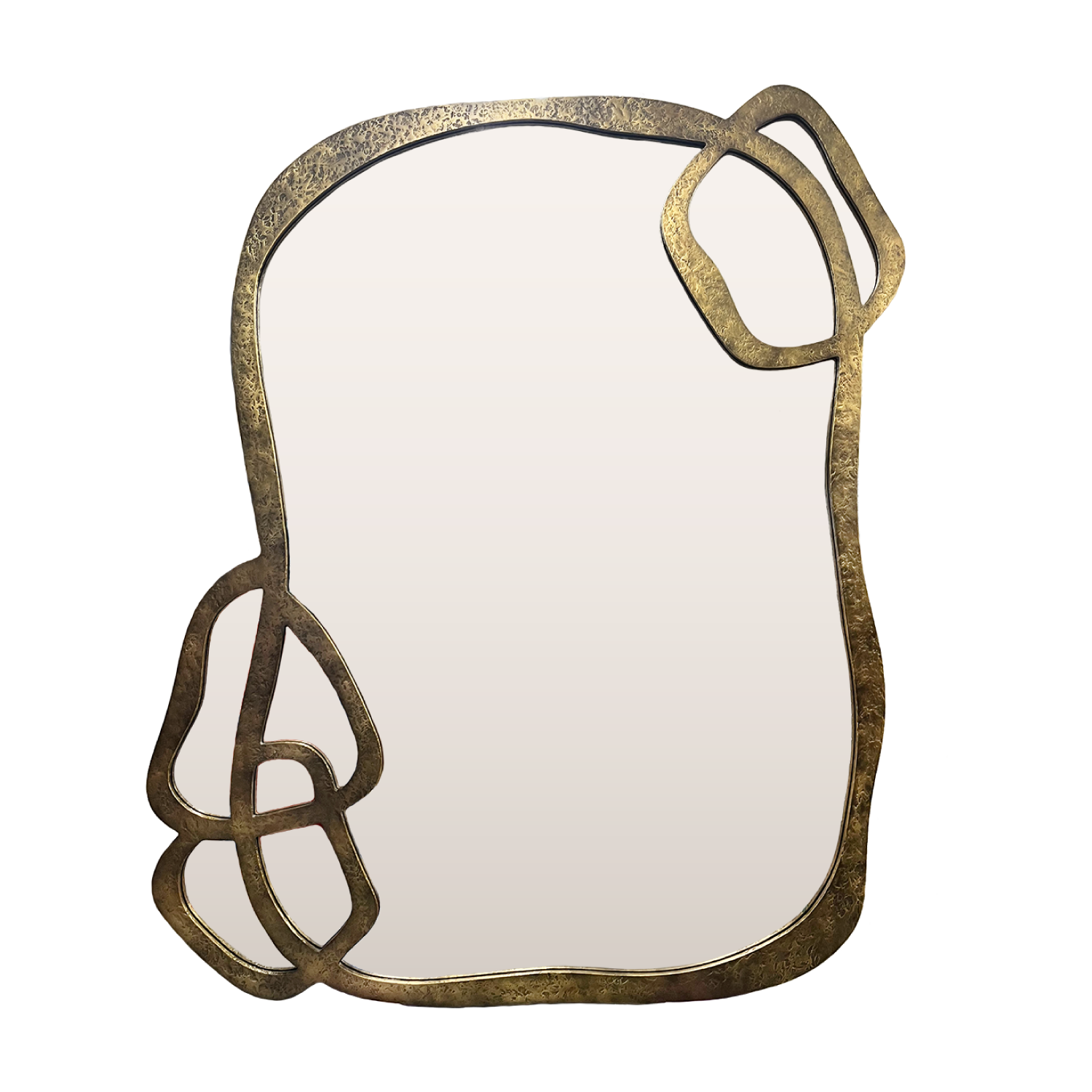 Textured Brass Shaped Mirror – Patrick Ireland Frames